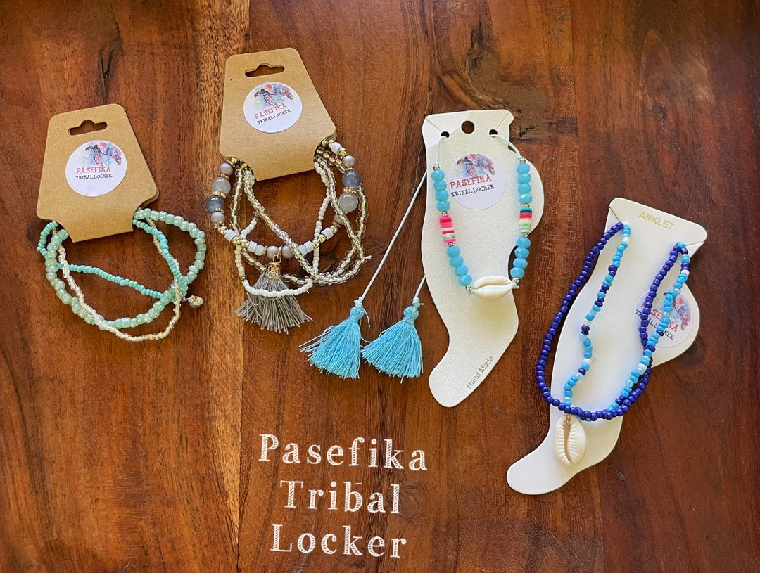 Pastel Classy Anklets and Bracelets Set- Preppy Summer Vibes! - Etsy