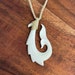Hand Carved Buffalo Bone Makau Necklace: Adjustable Boho Surfer Jewelry ...