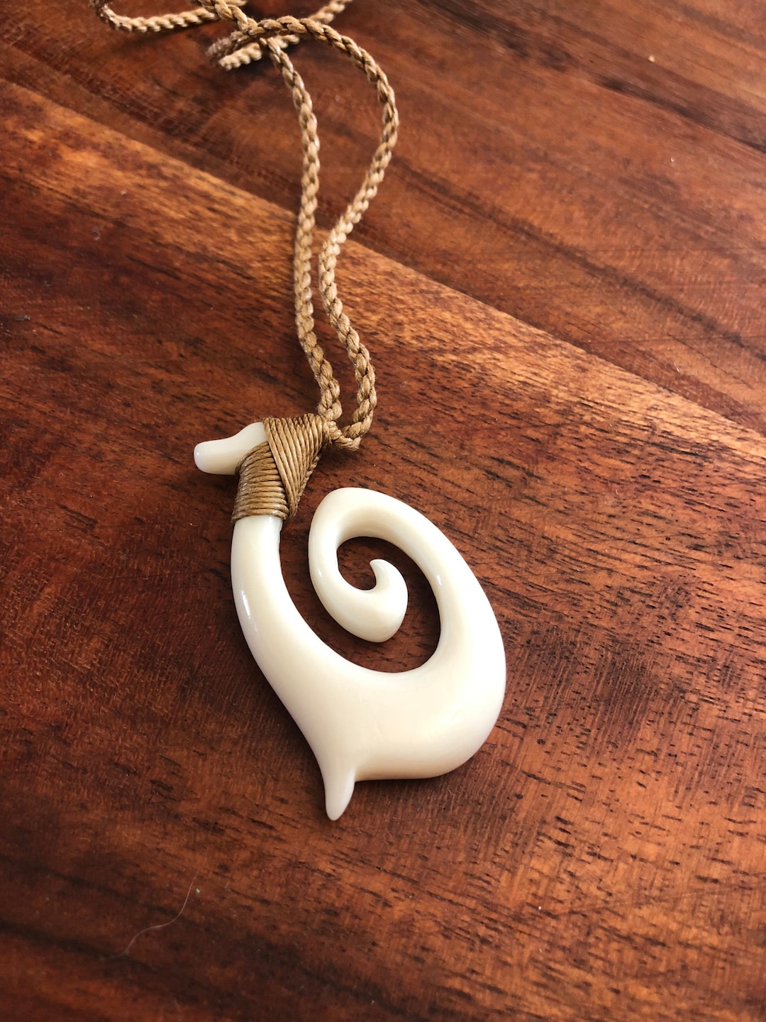 Awesome Hei Makau (polynesian Fish Hook) Carved by Hand From Buffalo ...