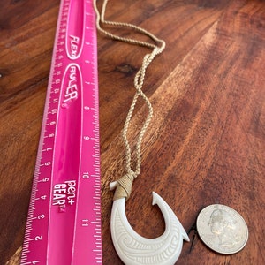 Finely Detailed Wide Hei Makau (fish Hook) With Koru Engraving (never ...