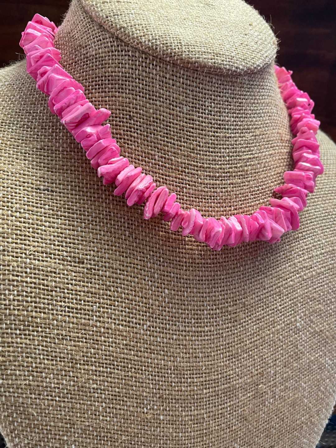 Pretty Pink Puka Shell Necklace- Authentically Handcrafted Classic ...