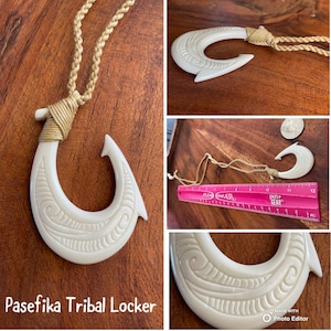 Finely Detailed Wide Hei Makau (fish Hook) With Koru Engraving (never ...