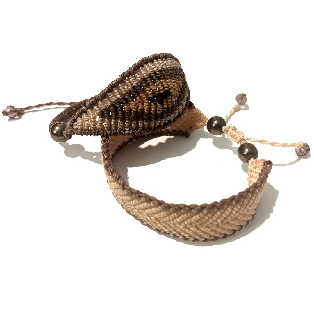 SET: Two Handmade Macrame Bracelets With Large Round Hematite - Etsy