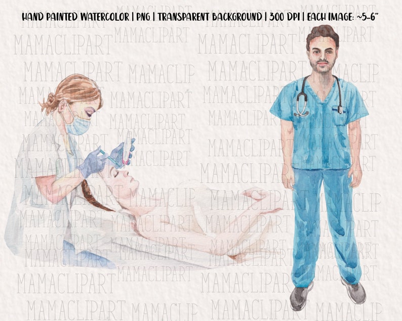 Careers, Jobs Watercolor Clipart COMMERCIAL 15 Professions Clip Art ...