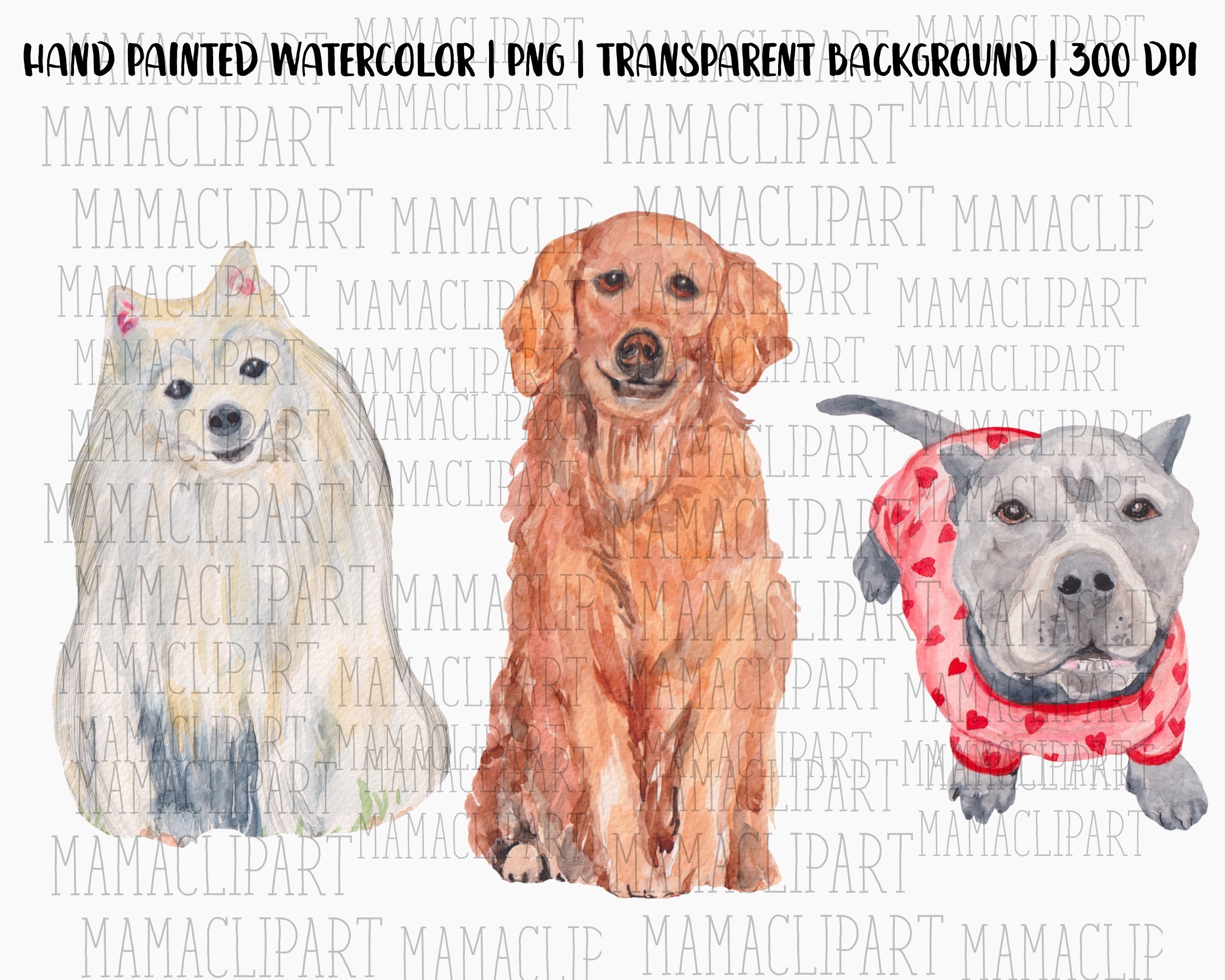 Dogs Watercolor Clipart COMMERCIAL | 20 Dog Watercolor Clip Art Website ...