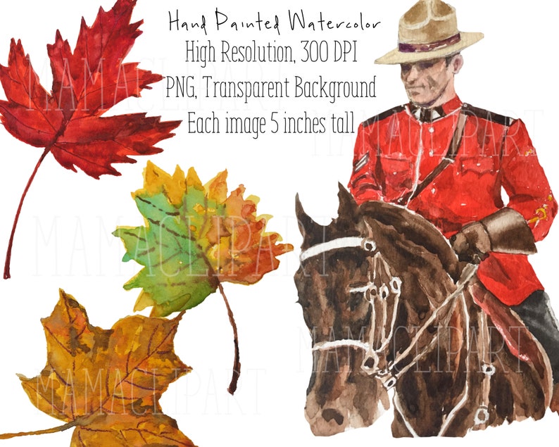 Canada Watercolor Clipart COMMERCIAL | 25 Canada Clip Art Canadian ...