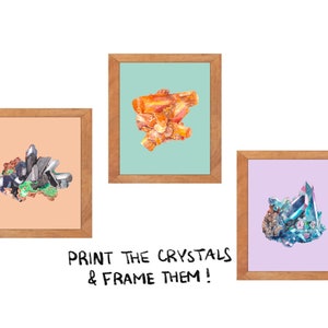 Crystals (part 2) Watercolor Clipart COMMERCIAL | 34 Gemstones Clip Art ...