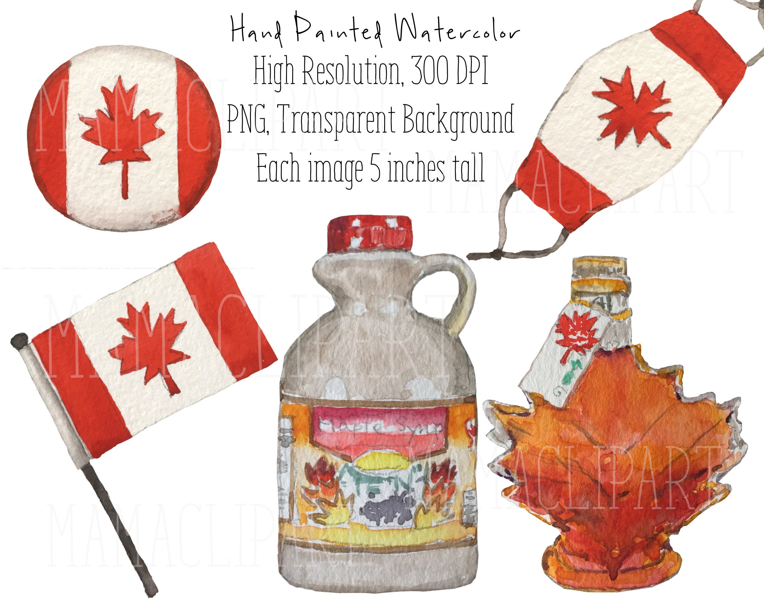Canada Watercolor Clipart COMMERCIAL | 25 Canada Clip Art Canadian ...