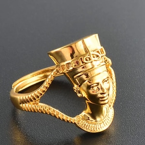 Nefertiti Ring Egyptian Queen Nubian - Etsy