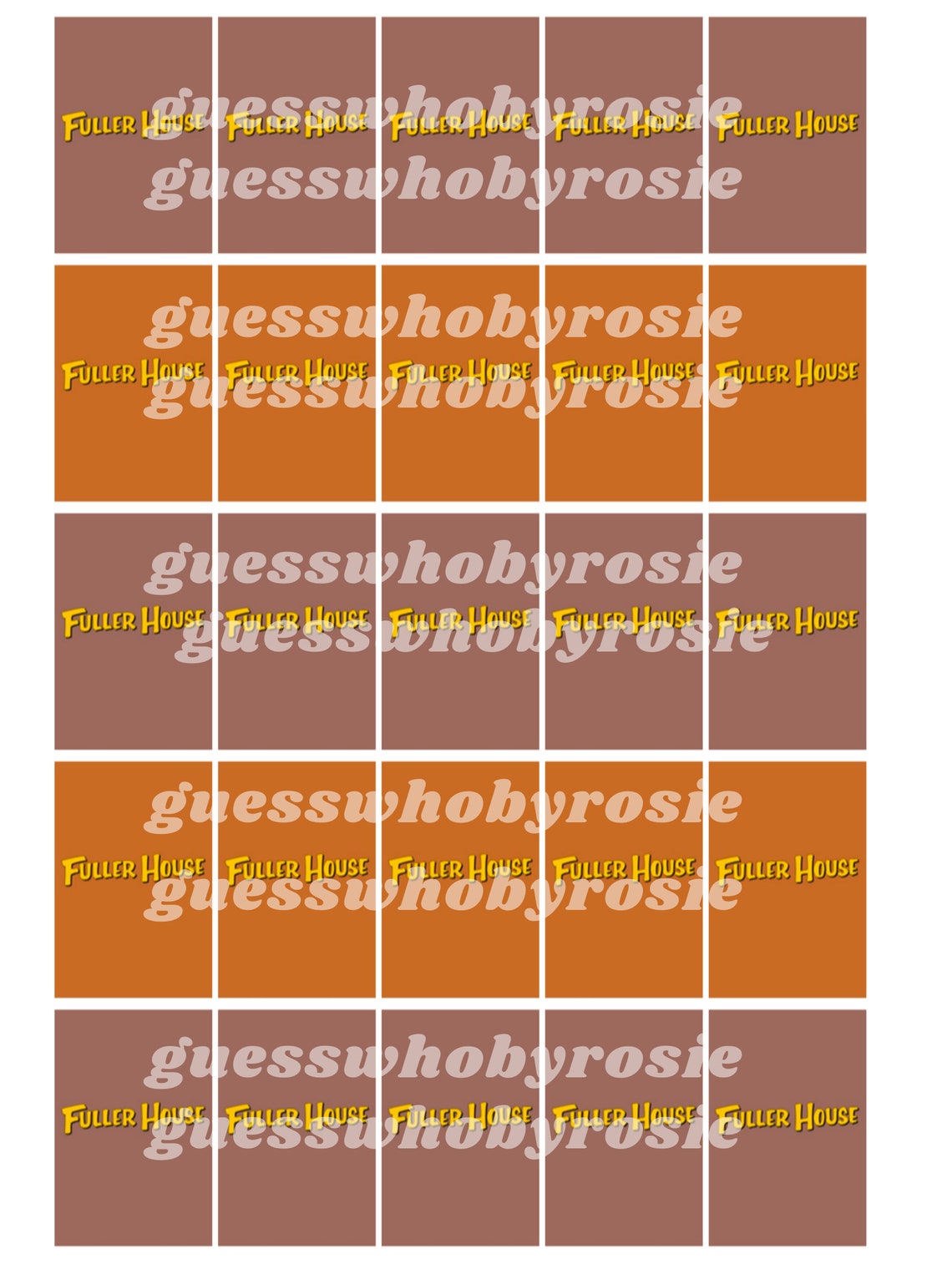 Printable Guess Who Cards FULLER HOUSE Edition - Etsy