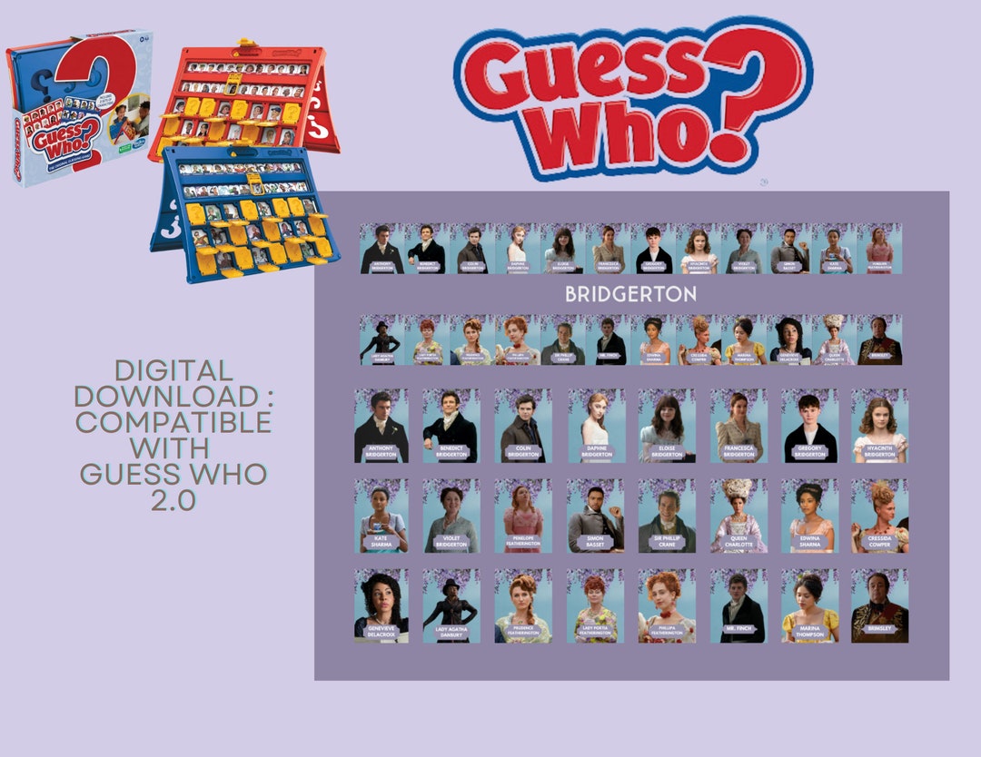 Printable Guess Who? 2.0 Cards - Bridgerton Edition - Etsy