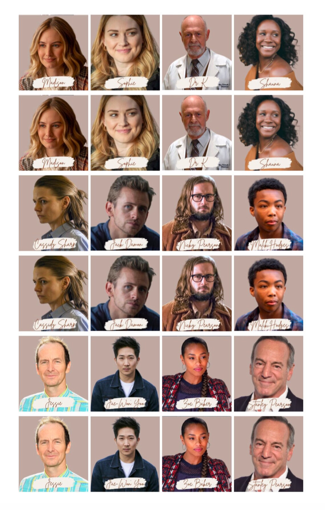 Printable Guess Who Cards This is Us Edition - Etsy