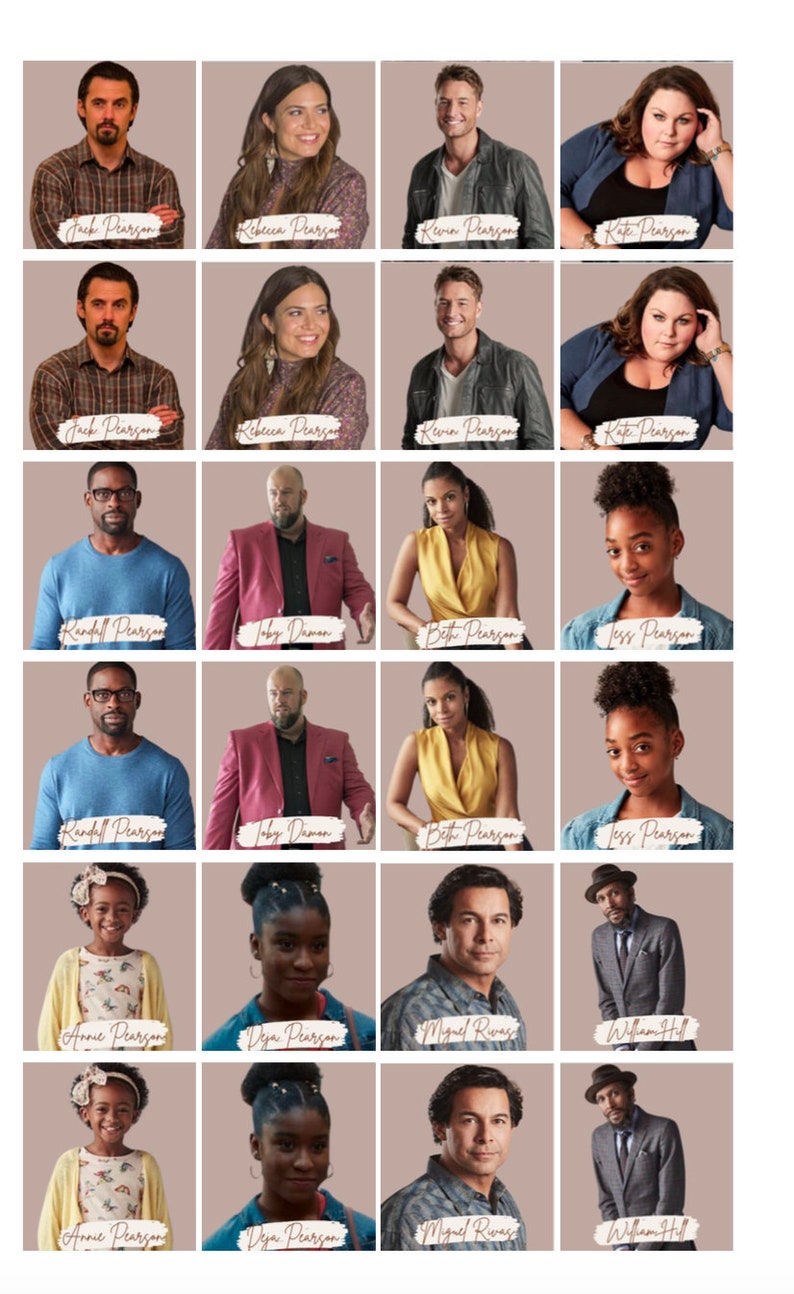 Printable Guess Who Cards This is Us Edition - Etsy