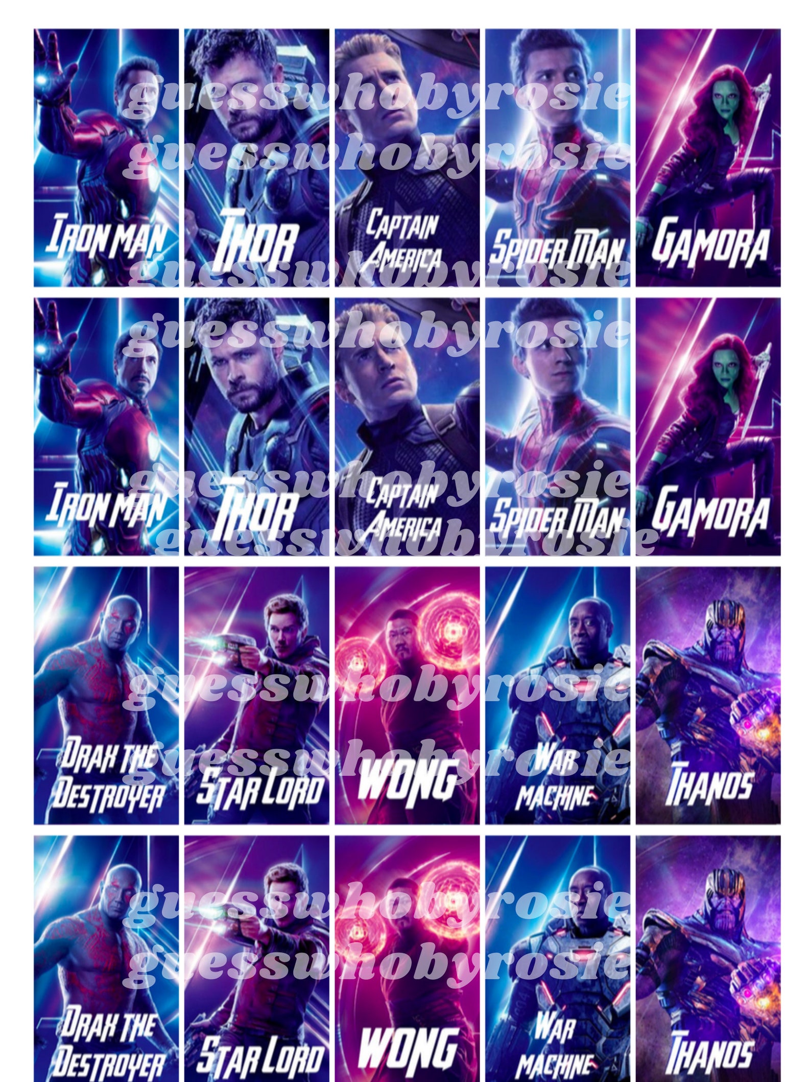 Printable Guess Who? Cards - Avengers Edition - Etsy