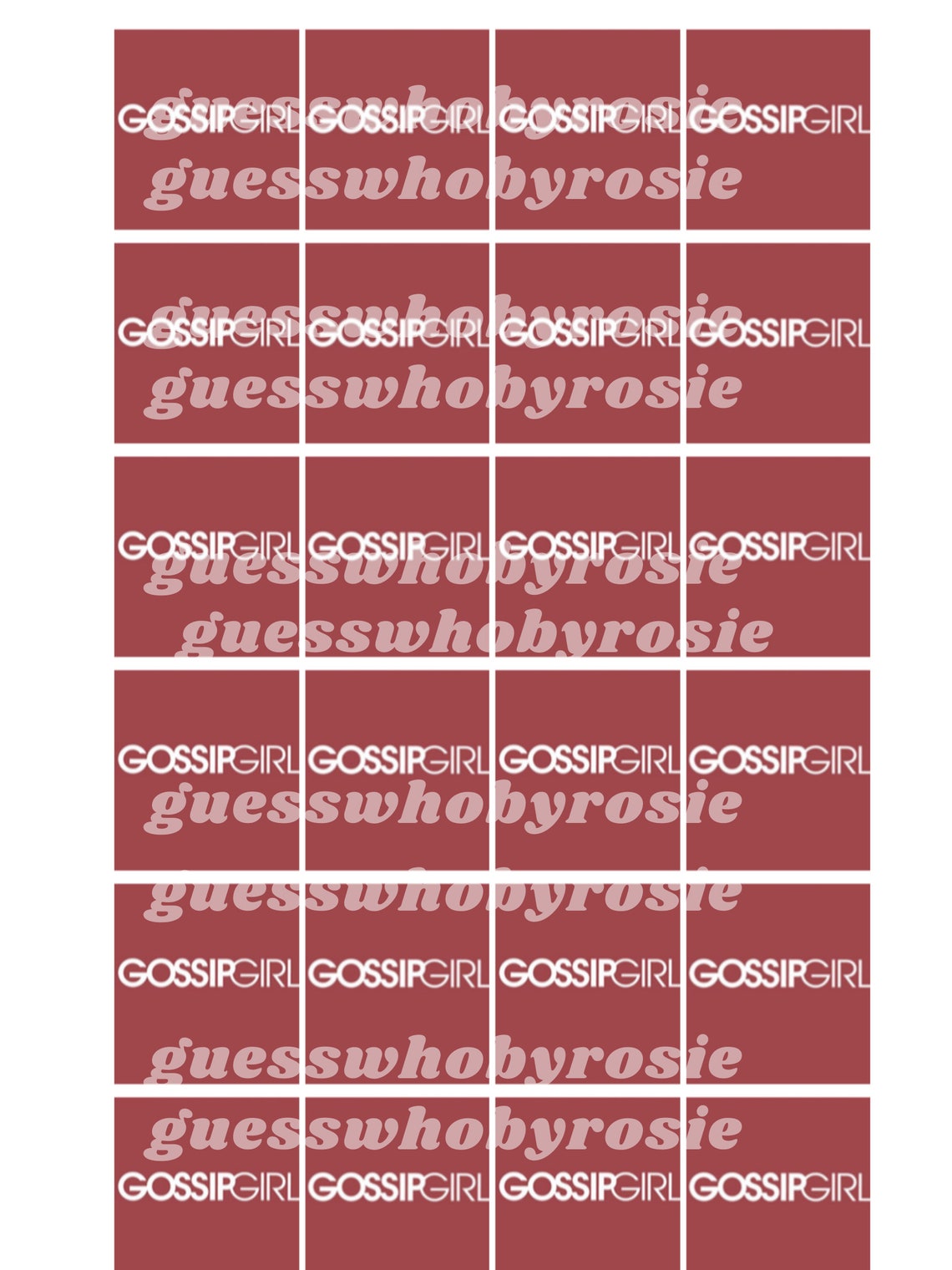 Printable Guess Who? Cards -gossip Girl Edition - Etsy