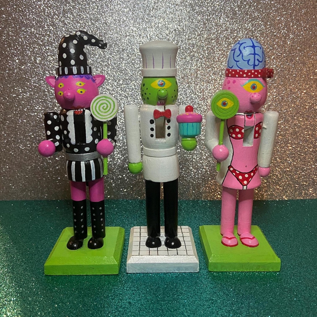 Handpainted Nutcrackers Christmas Decor Handmade Seasonal Decor Gift Ideas Modern Nutcrackers - Etsy