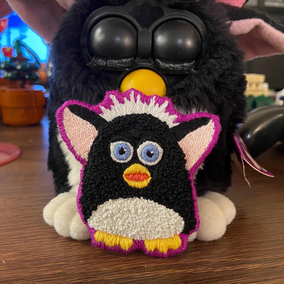 Embroidered Skunk Furby Patch Tuxedo Vintage Toys Iron on Patch ...