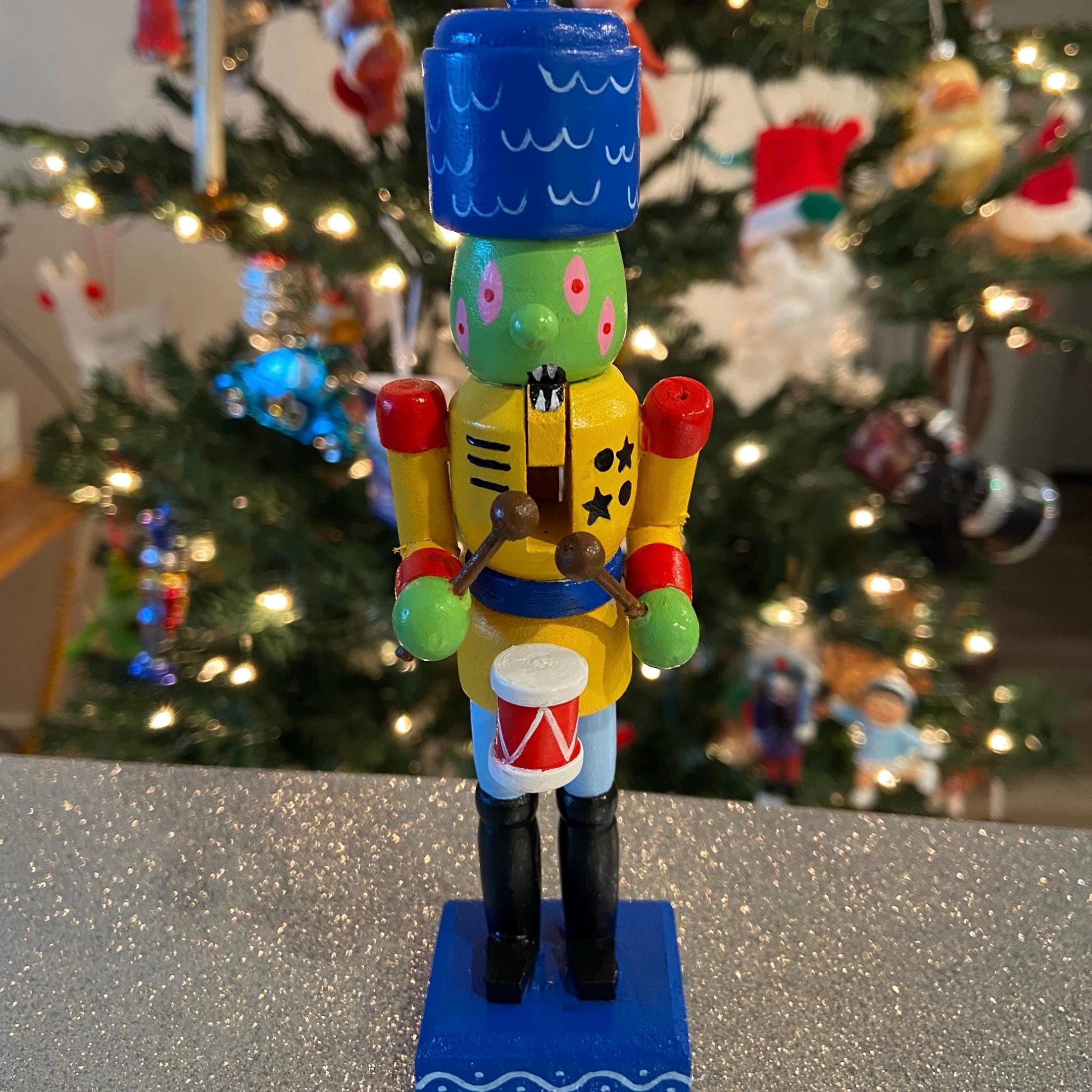 Handpainted Miniature Nutcrackers Gift Ideas Christmas Decor Alien Ugly ...