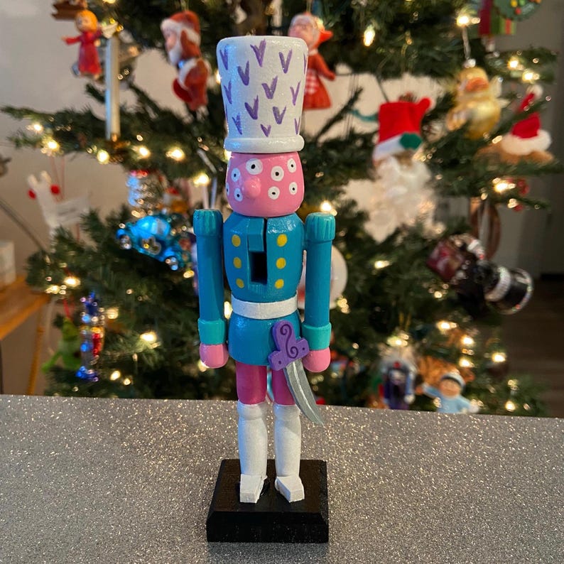 Handpainted Miniature Nutcrackers Gift Ideas Christmas Decor Alien Ugly Sweater - Etsy