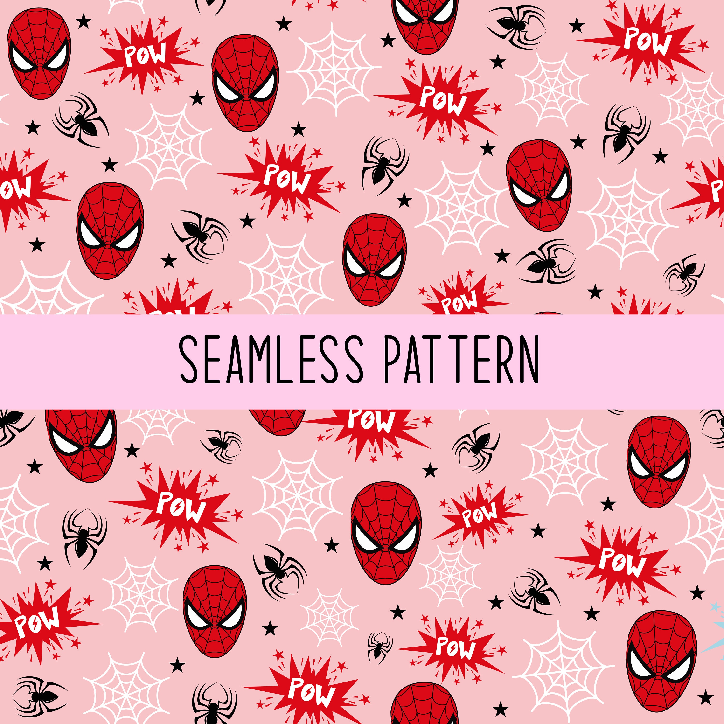 Spiderman Seamless Pattern Spiderman Red Pattern File for Fabric ...