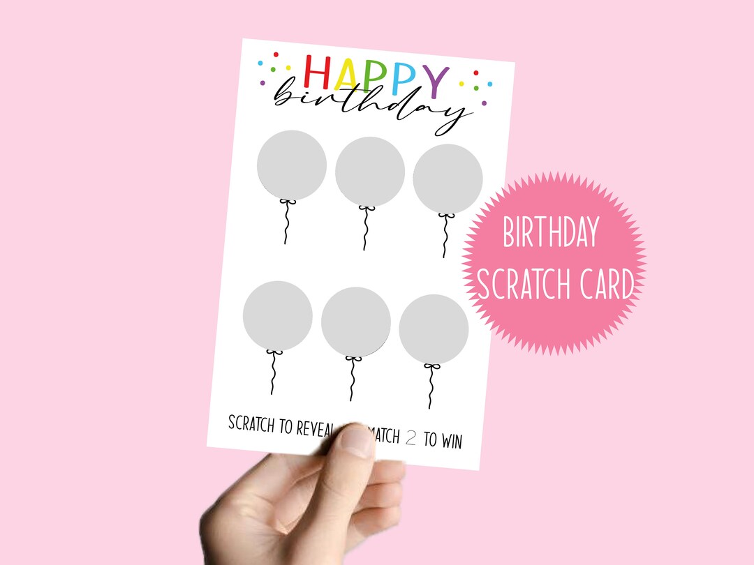 Birthday scratch card scratch your own present happy birthday card ...