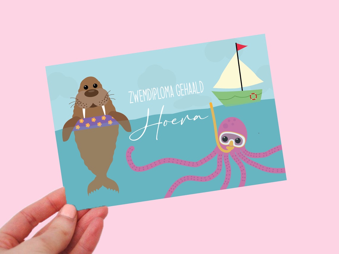 Swim Diploma Card Swimming Diploma Achievement Card Card - Etsy