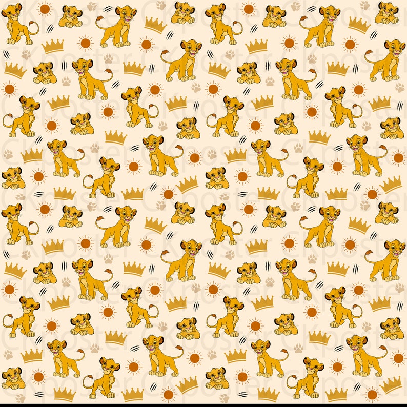Lion King Seamless Pattern Lion Pattern File for Fabric Sublimation ...