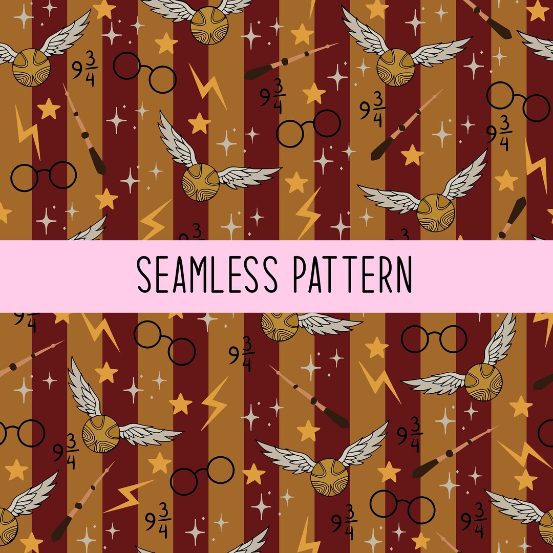Golden Snitch Seamless Pattern Hp Pattern File for Fabric Sublimation ...