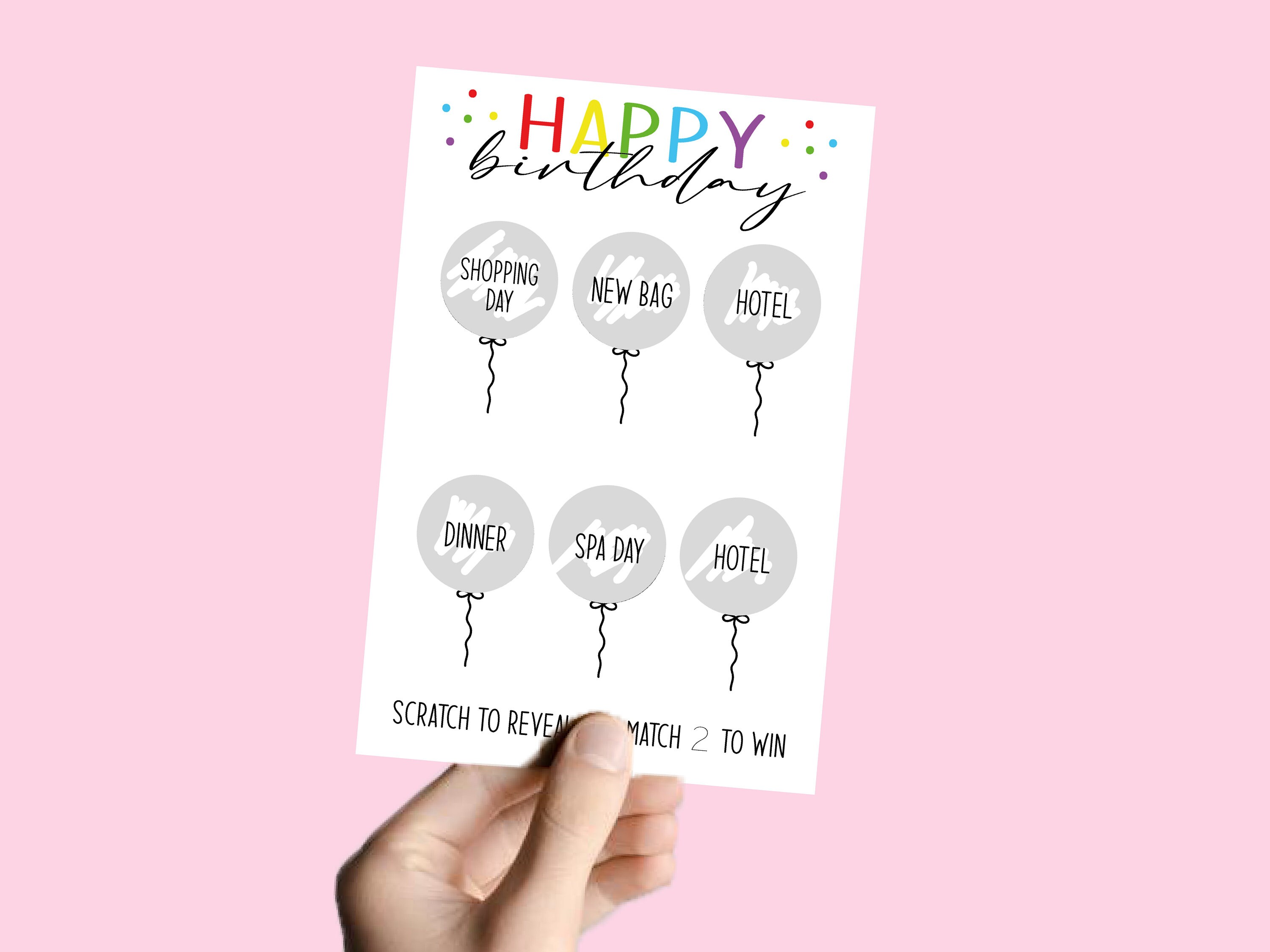 Birthday scratch card scratch your own present happy birthday card ...