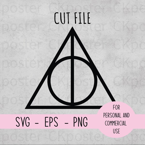 Deathly Hallows Svg - Etsy