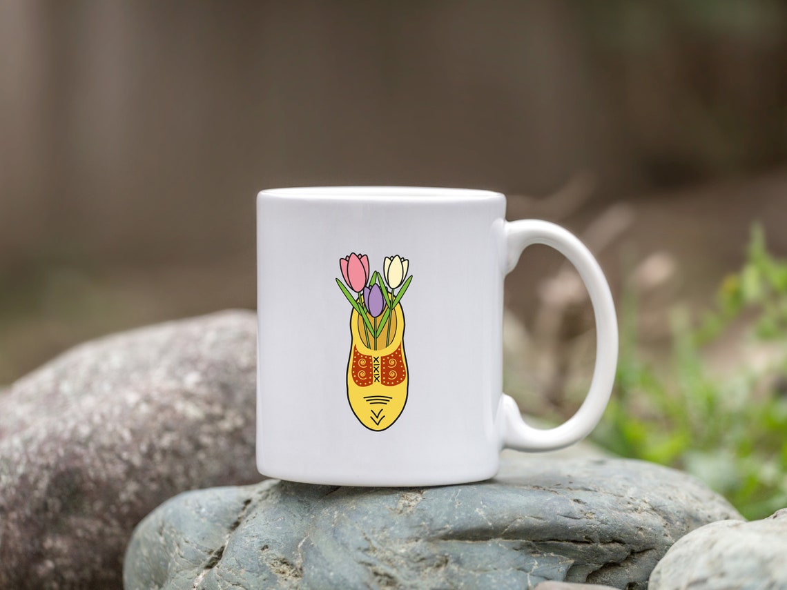 SVG Clogs With Tulips Cut File SVG Clog Holland Svg Cut File Png Cricut ...