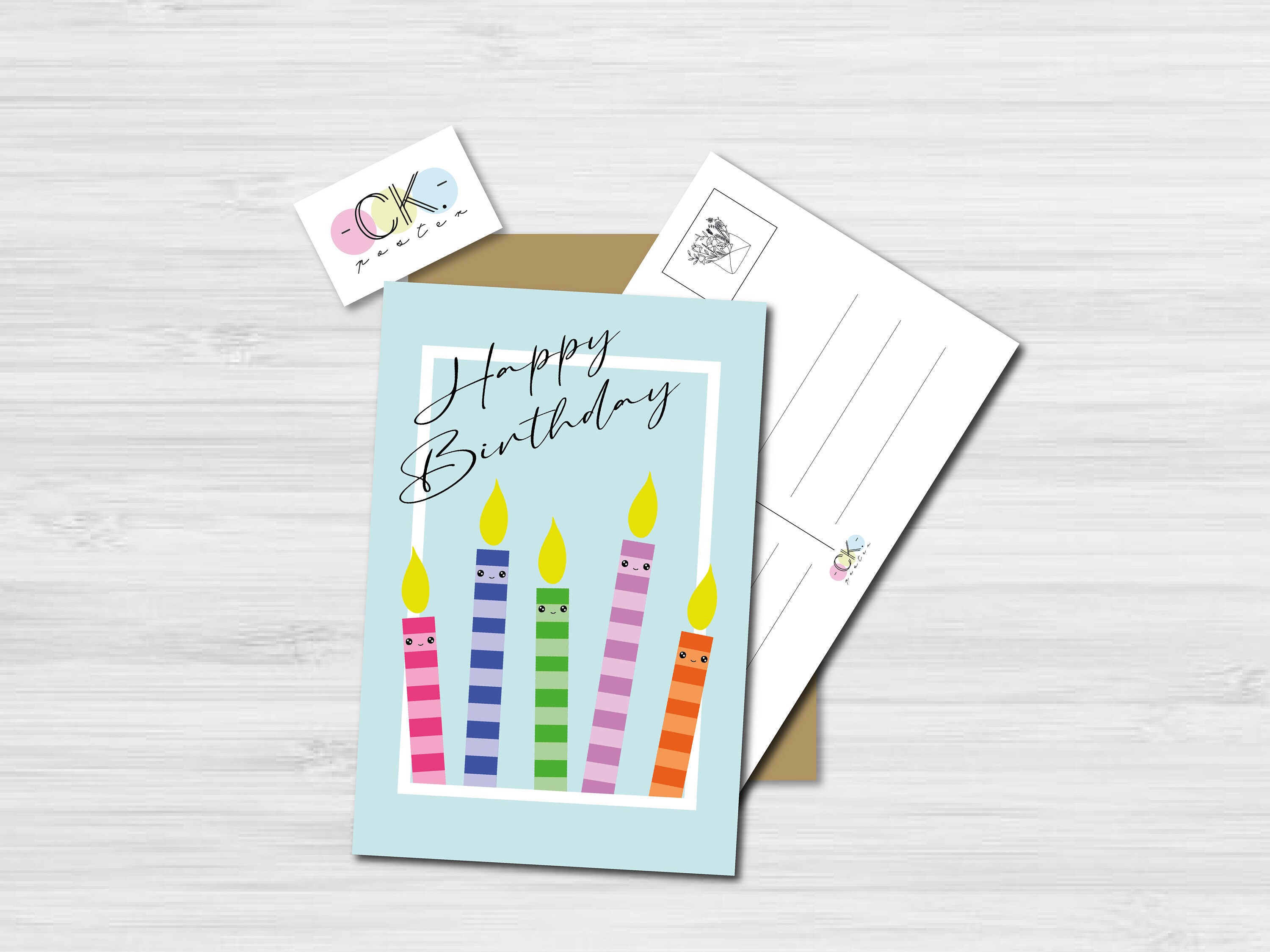 Birthday Postcards Set Happy Birthday Postcards Set Hooray - Etsy