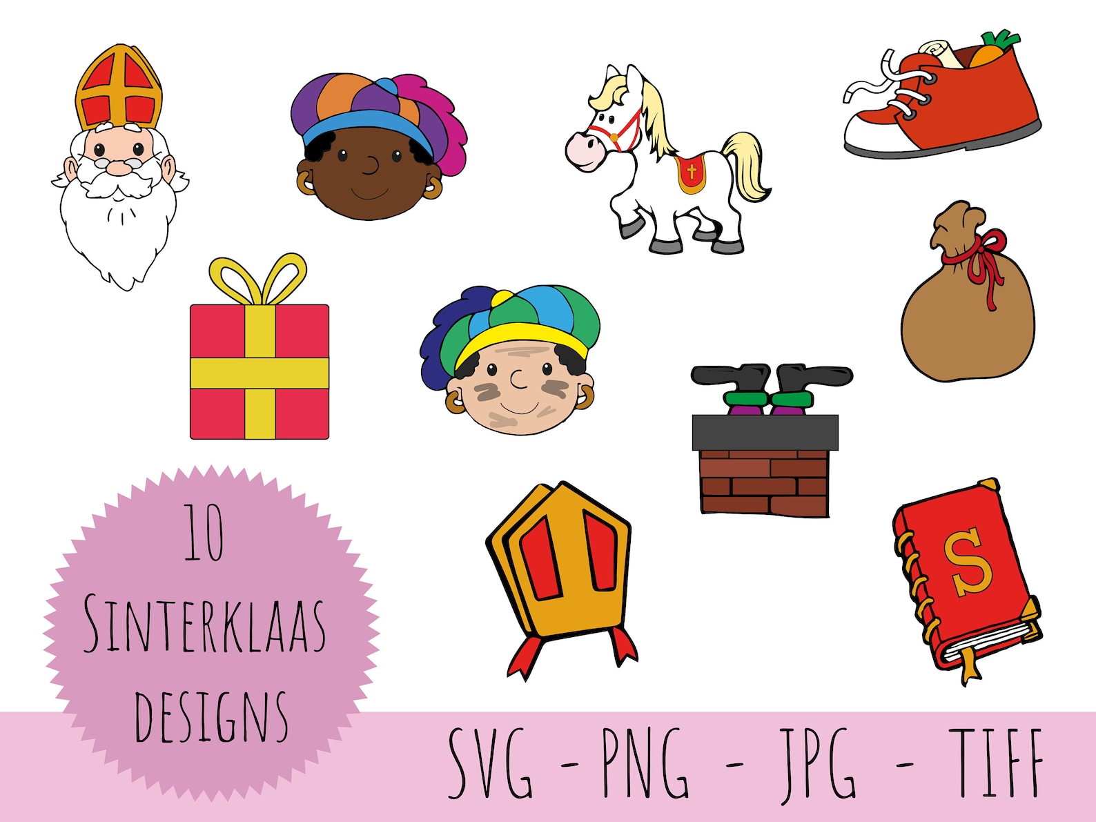 Sinterklaas SVG Sinterklaas clipart Sinterklaas PNG - Etsy Nederland