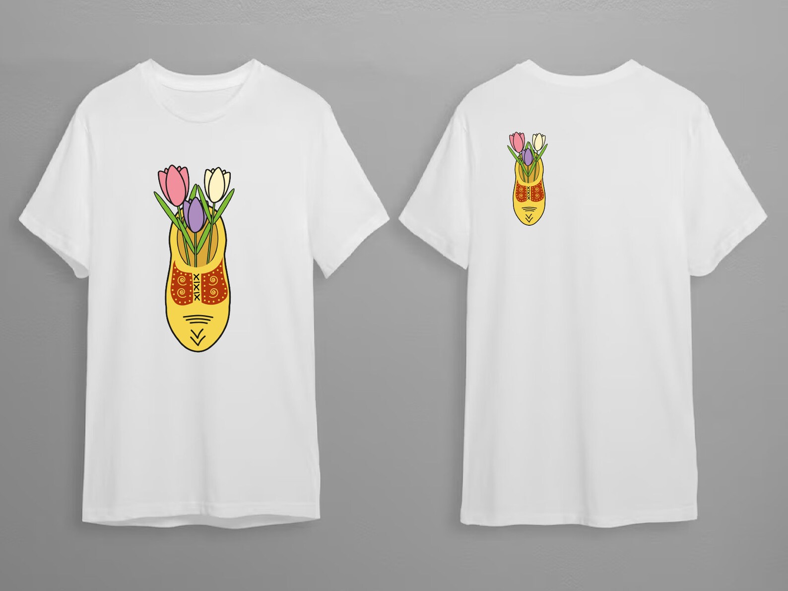 SVG Clogs With Tulips Cut File SVG Clog Holland Svg Cut - Etsy