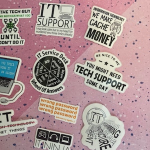 Tech Support Gifts | Tech Support Stickers | IT Info Tech Funny ...