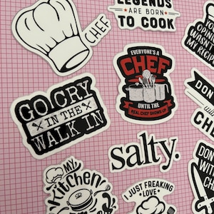 Chef Sticker | Yes Chef Stickers | Chef Gift Ideas | Kitchen Cook ...