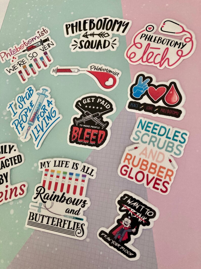 Phlebotomy Gifts | Phlebotomist Gift Ideas | Phlebotomist Stickers Set ...