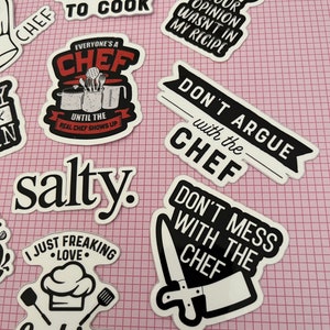 Chef Sticker | Yes Chef Stickers | Chef Gift Ideas | Kitchen Cook ...