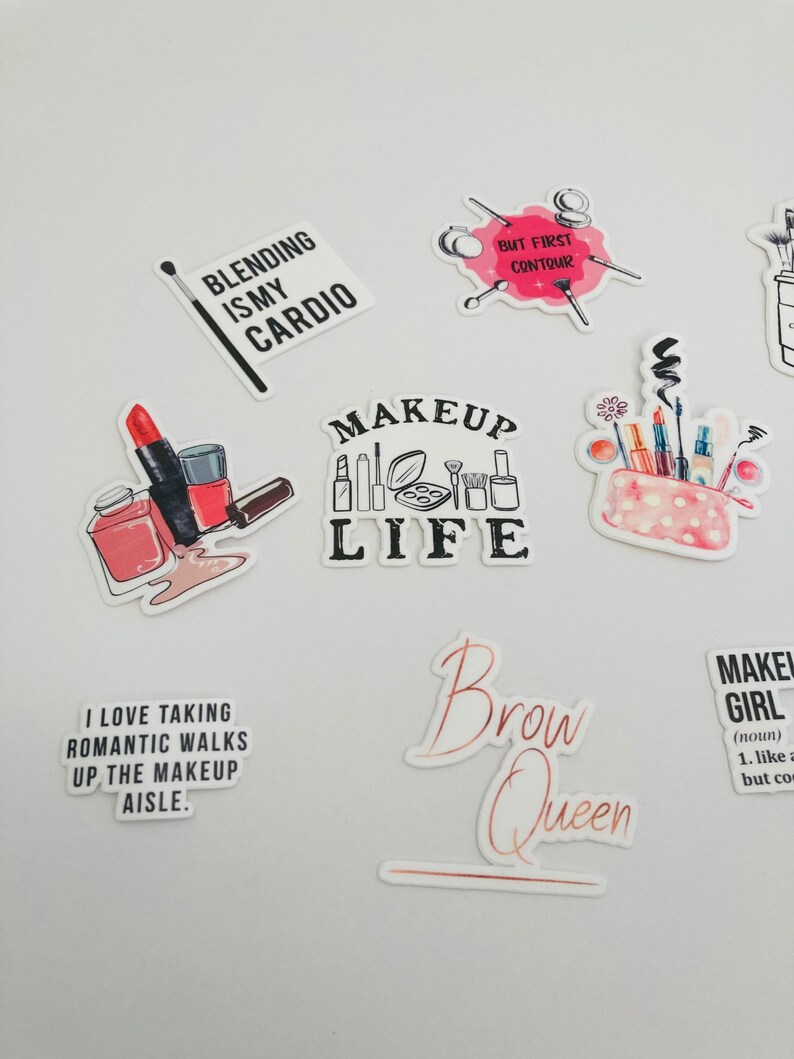 Make up Stickers Hair and Make up Artist Stickers Makeup - Etsy