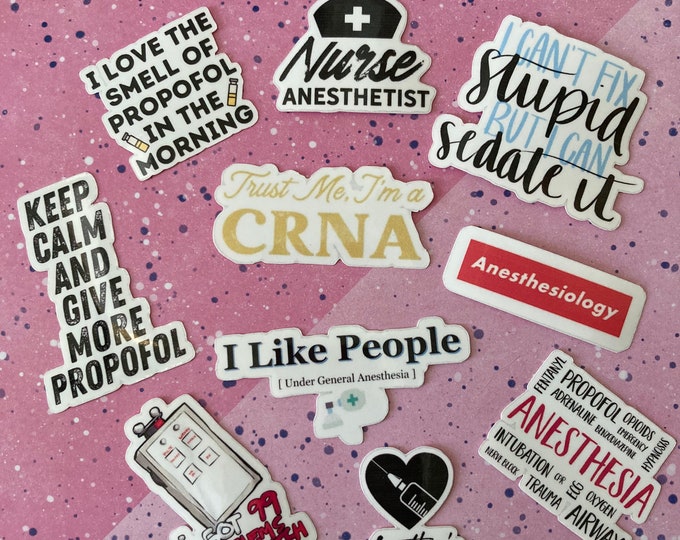 Anesthesiologist Gift Anesthesiology Sticker Anesthesia Gifts ...