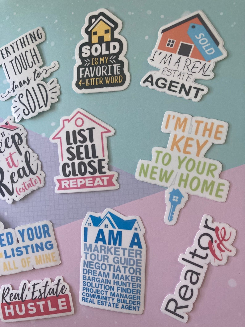 Realtor Gift | Real Estate Agent Stickers | Home Seller Stickers Set ...