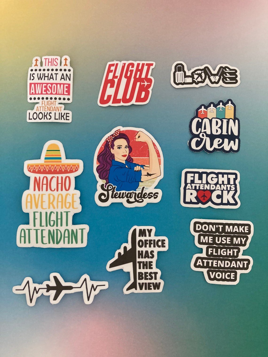 Flight Attendant Stickers | Cabin Crew Stickers | FA Crew Stickers ...