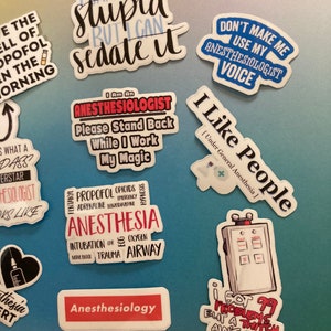 Anesthesiologist Gift | Anesthesiology Sticker | Anesthesia Gifts ...