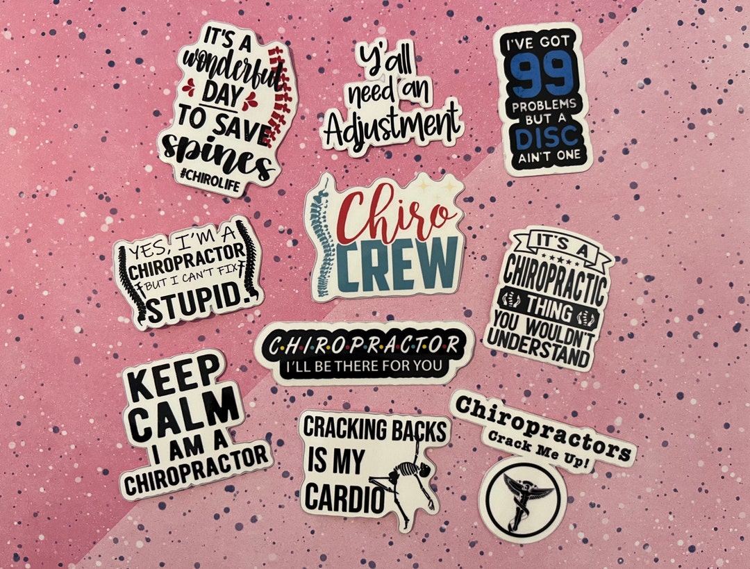 Chiropractor Stickers | Chiropractor Gift Ideas | Chiro Grad ...