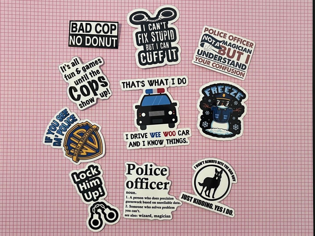 Cop Stickers | Police Officer Gift Ideas | Law Enforcement Gift | Funny ...