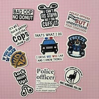 Skeleton Police Officer WTF Over Walkie Talkie Sticker, WTF, Walkie ...