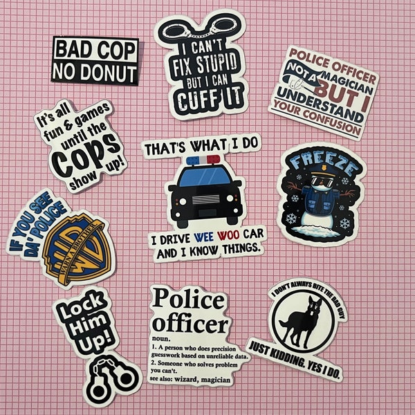 Funny Police Stickers - Etsy