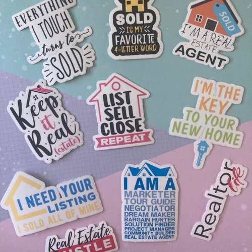 Realtor Stickers Real Estate Gift Ideas Vinyl Matte Home Sold - Etsy