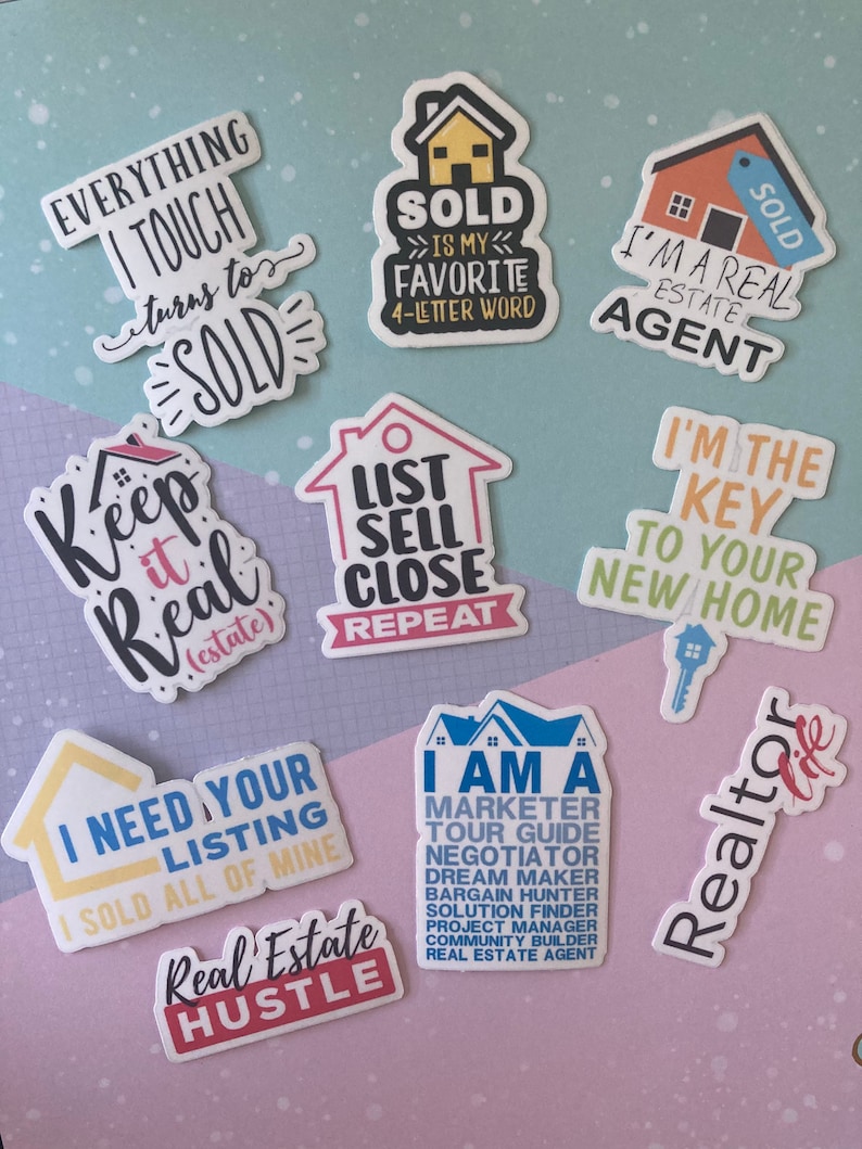 Realtor Gift | Real Estate Agent Stickers | Home Seller Stickers Set ...