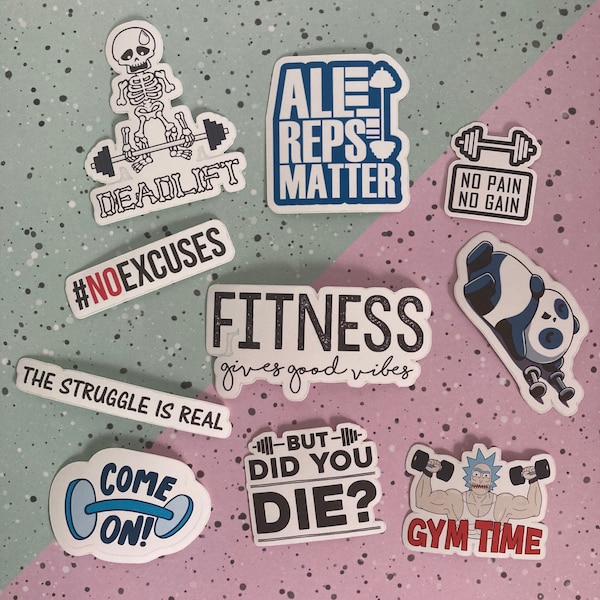 Fitness Stickers - Etsy